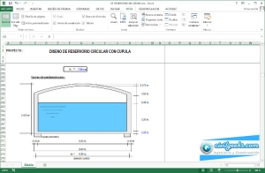 Excel para diseño estructural de reservorio circular de 200 m³ + planos | CivilGeeks.com