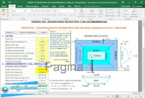 EXCEL PARA DISEÑO DE RESERVORIO CON GEOMEMBRANA | CivilGeeks.com