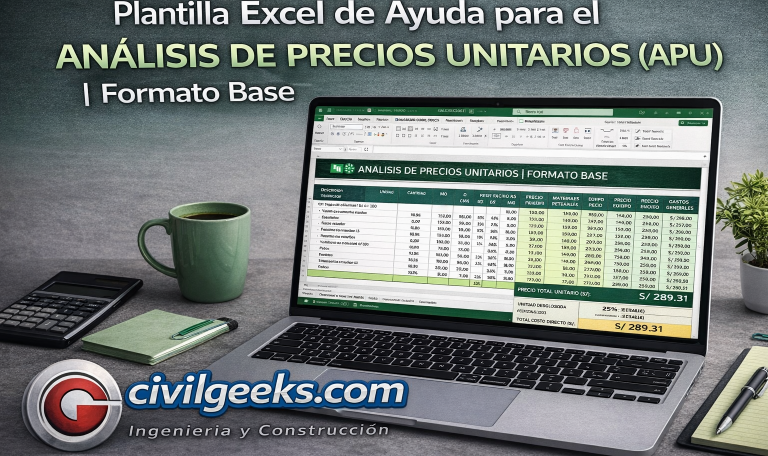 Plantilla Excel de Ayuda para el Análisis de Precios Unitarios (APU ...